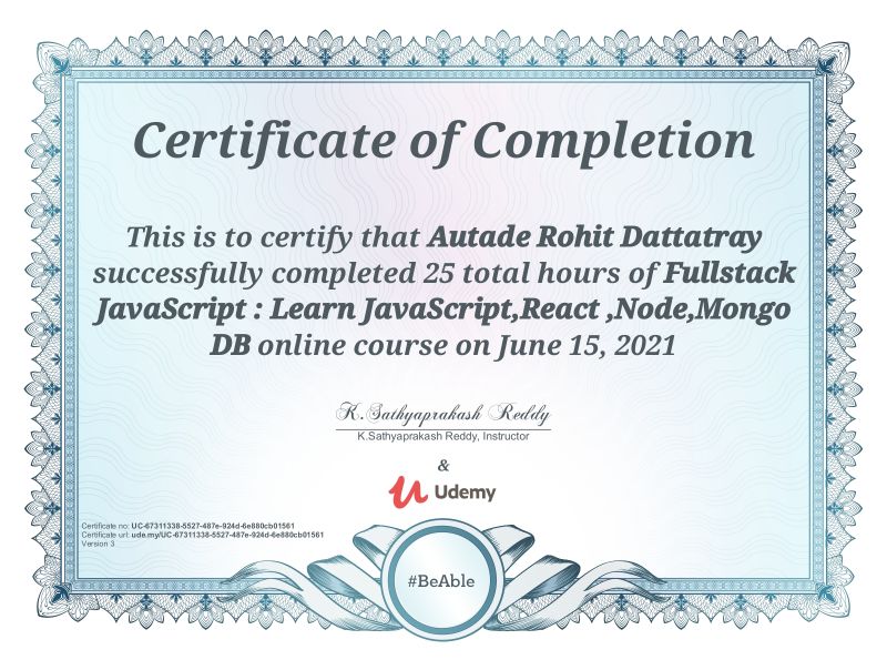 Rohit Autade on LinkedIn: #udemy #javascript #programming Rohit Autade on LinkedIn: #udemy #javascript #programming