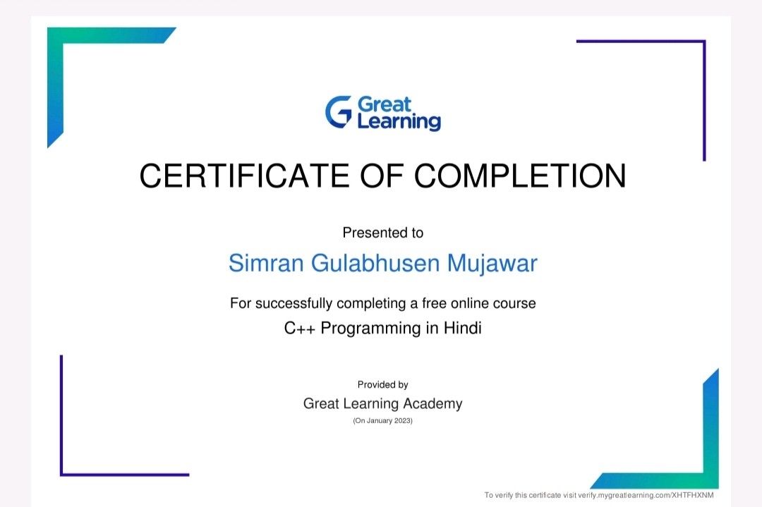 simran mujawar on LinkedIn: #cpp #greatlearning simran mujawar on LinkedIn: #cpp #greatlearning