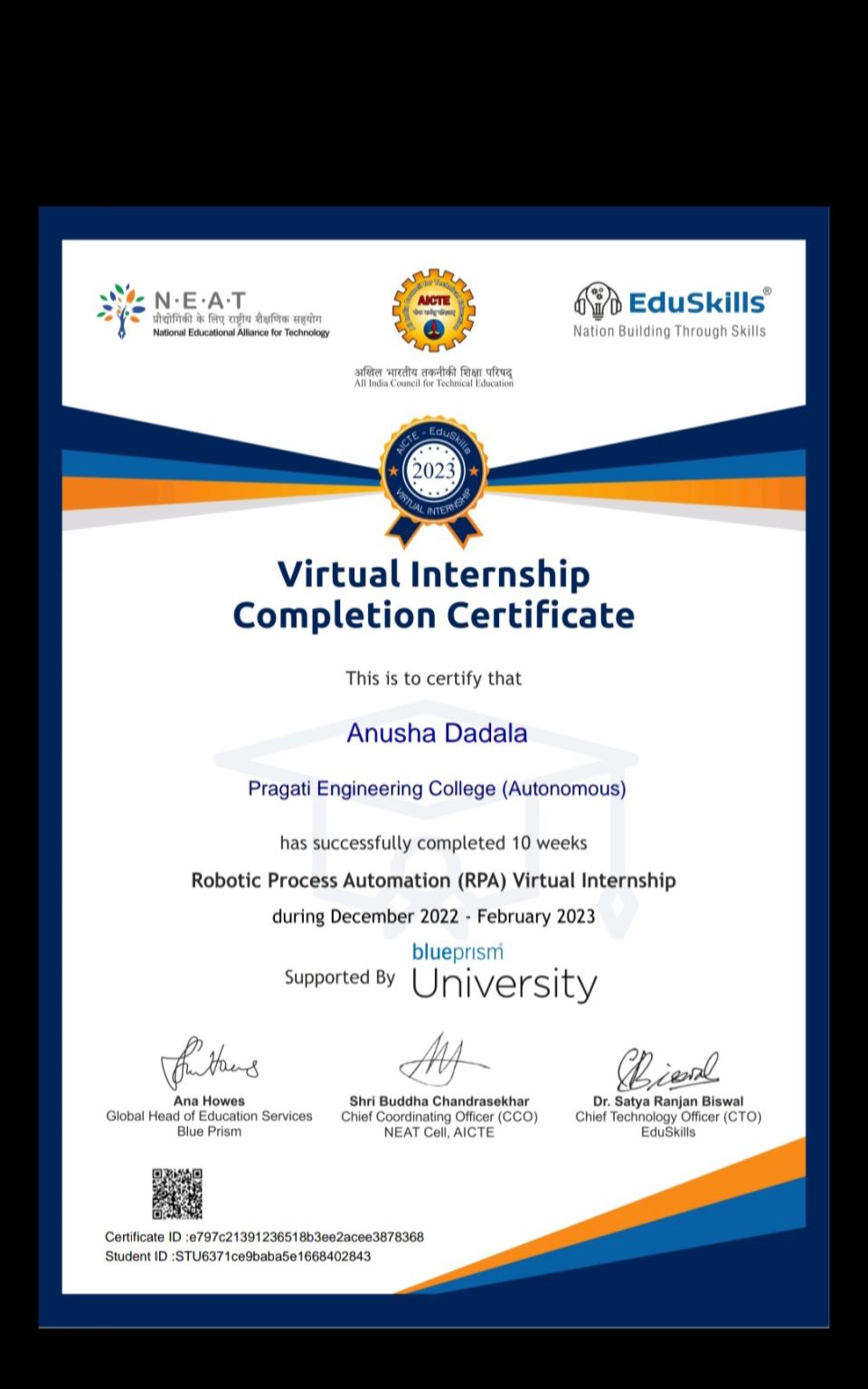 Anusha Dadala on LinkedIn: #eduskillsfoundation #aicte #aicteinternship Anusha Dadala on LinkedIn: #eduskillsfoundation #aicte #aicteinternship