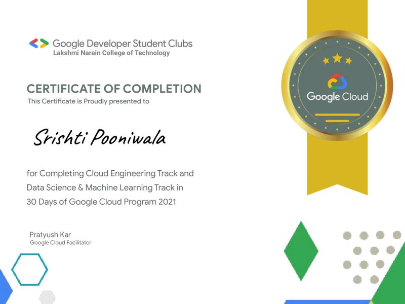 Srishti Pooniwala on LinkedIn: #30daysofgooglecloud #gdsc # ... Srishti Pooniwala on LinkedIn: #30daysofgooglecloud #gdsc # ...