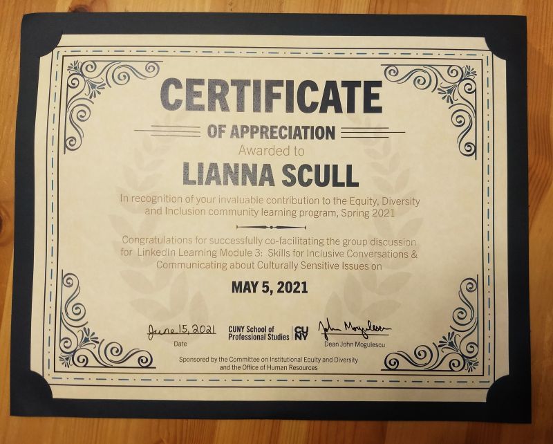 Lianna Scull on LinkedIn: #cied #cunysps Lianna Scull on LinkedIn: #cied #cunysps