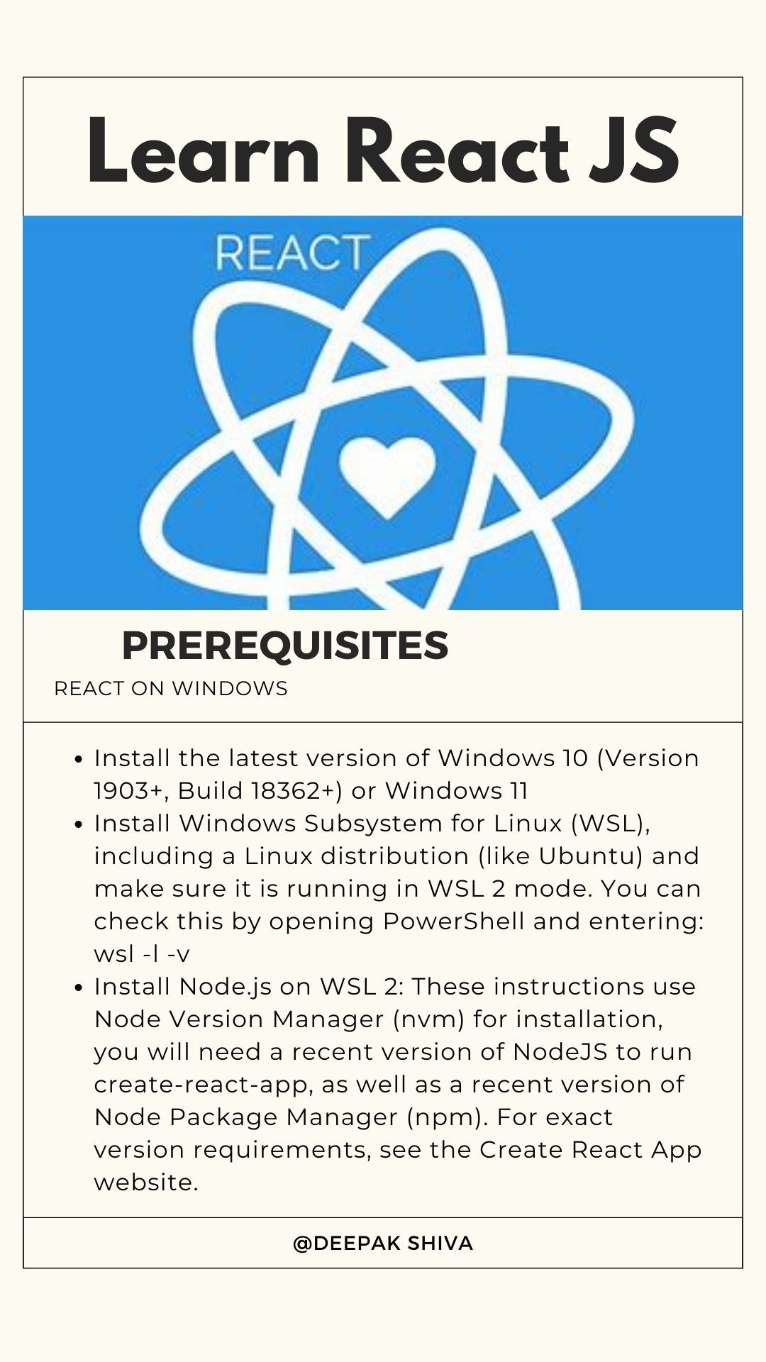 Deepak Shiva on LinkedIn: #reactjs #windows #react #javascript #install ... Deepak Shiva on LinkedIn: #reactjs #windows #react #javascript #install ...