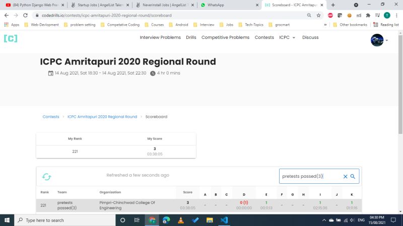 Digvijay Bhirud on LinkedIn: #learning #icpc2020reginoals #teamwork # ... Digvijay Bhirud on LinkedIn: #learning #icpc2020reginoals #teamwork # ...