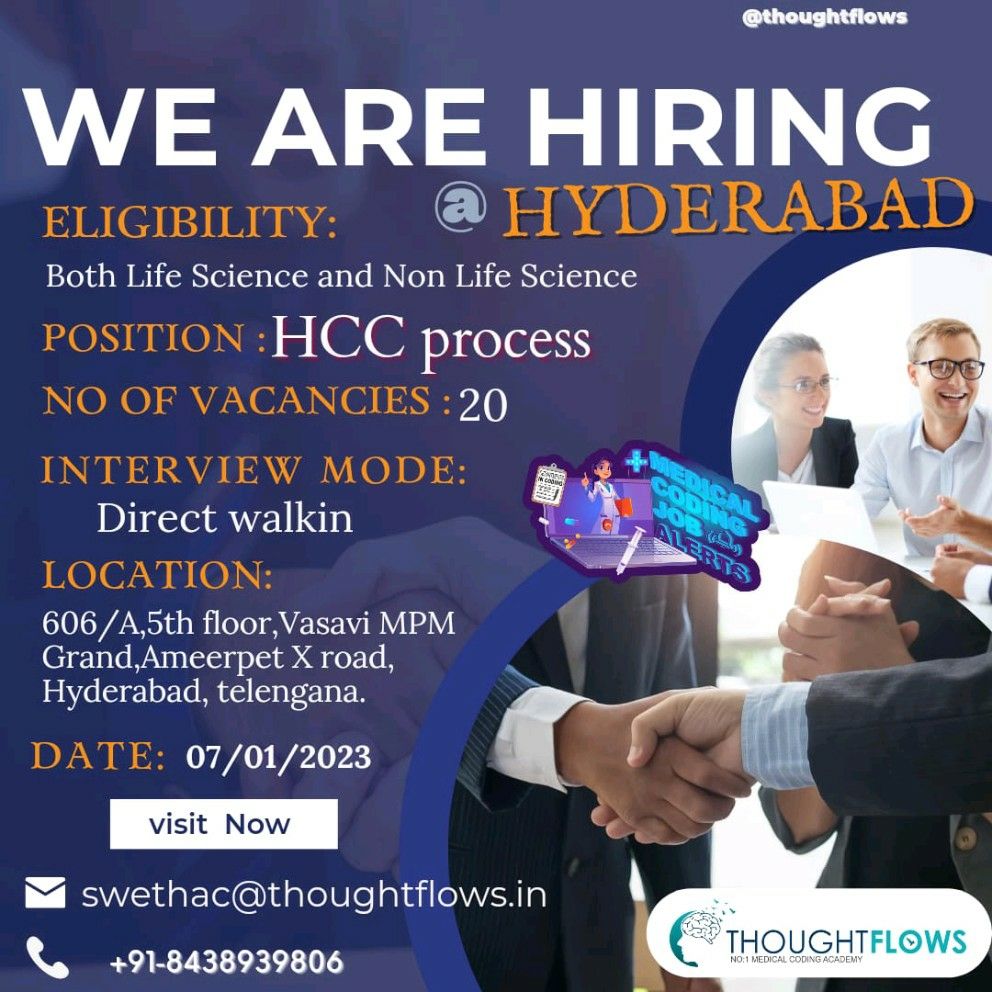 Swetha Chandra Sekaran on LinkedIn: Medical coding job drive at ... Swetha Chandra Sekaran on LinkedIn: Medical coding job drive at ...