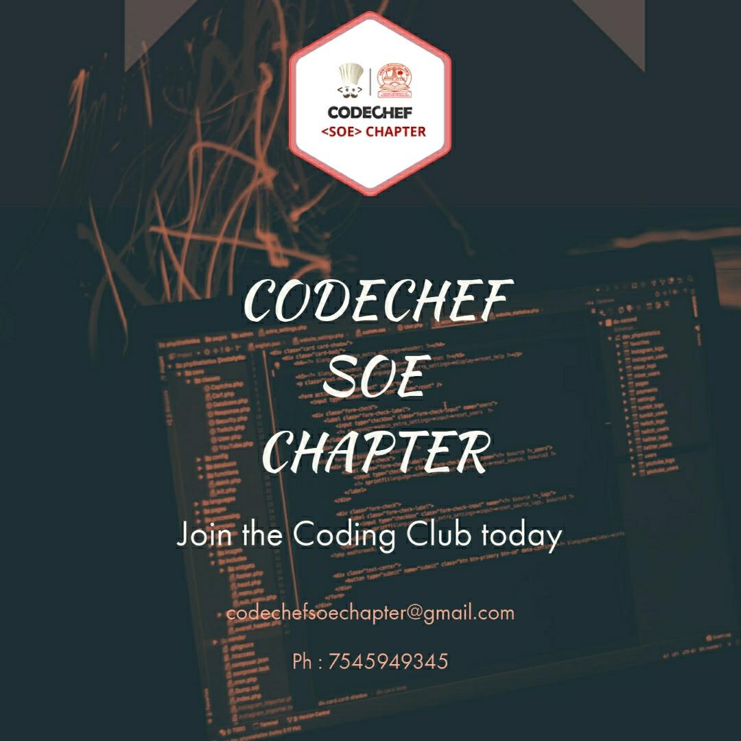 Codechef SOE Chapter on LinkedIn: #cp #coding #cusat #codechef #dreams ... Codechef SOE Chapter on LinkedIn: #cp #coding #cusat #codechef #dreams ...