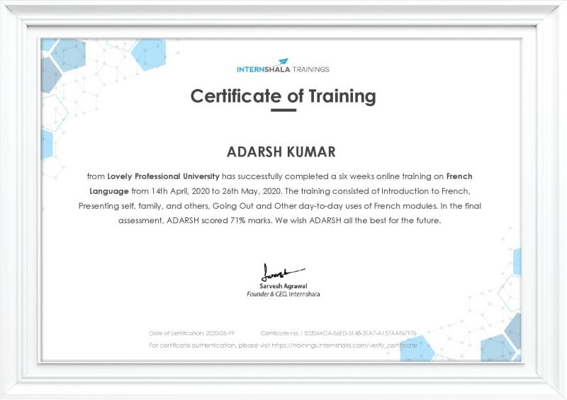Adarsh Kumar on LinkedIn: #internshala Adarsh Kumar on LinkedIn: #internshala