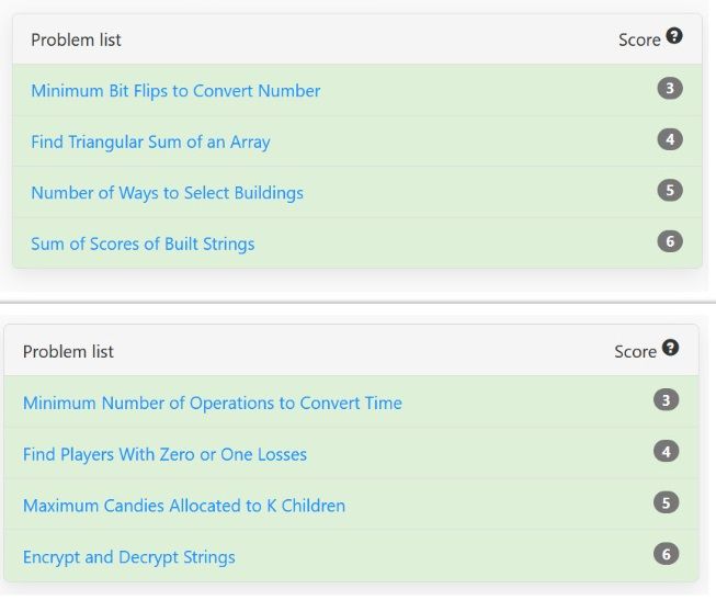 Sanjeev Singh on LinkedIn: #weekly #biweekly #leetcode #problemsolving ... Sanjeev Singh on LinkedIn: #weekly #biweekly #leetcode #problemsolving ...