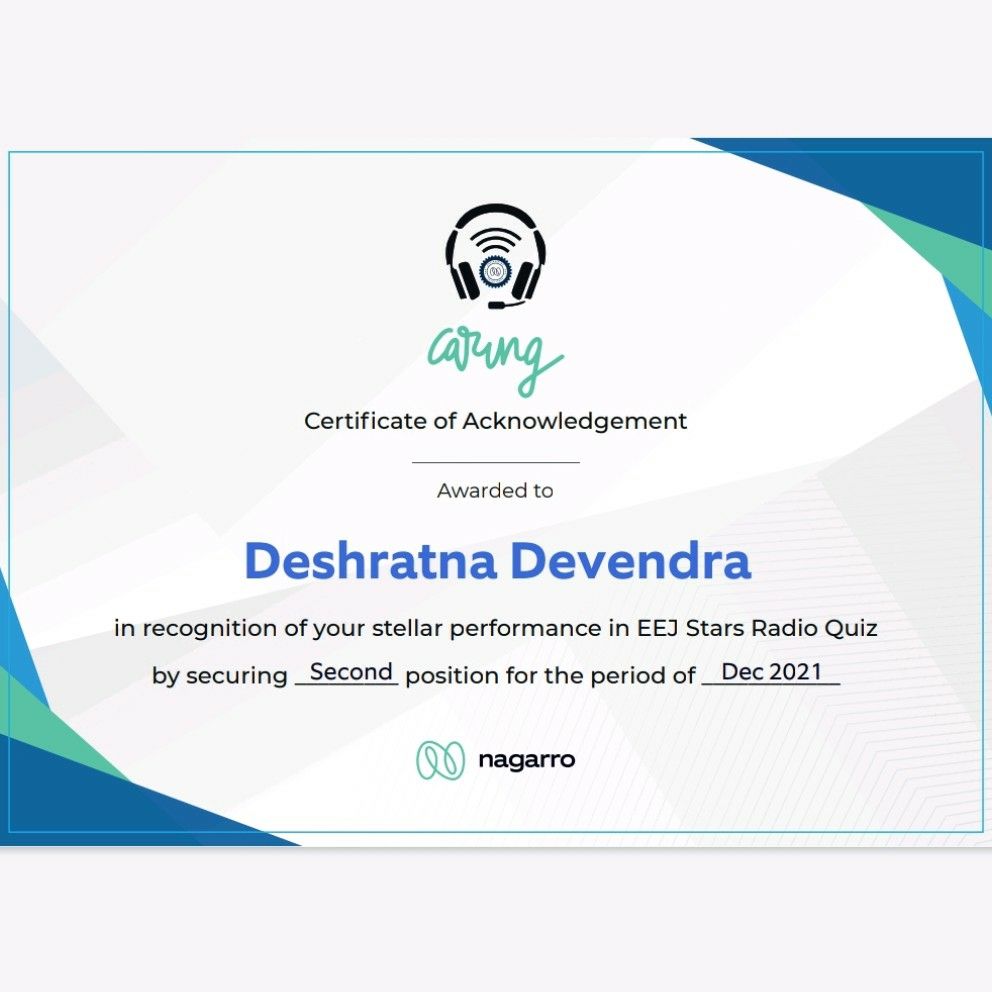 Deshratna Devendra on LinkedIn: #recognition #nagarrian Deshratna Devendra on LinkedIn: #recognition #nagarrian