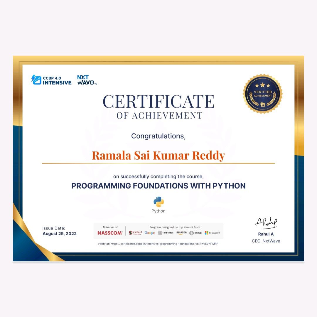Sai Ramala on LinkedIn: #pythonprogramminglanguage #pythondeveloper # ... Sai Ramala on LinkedIn: #pythonprogramminglanguage #pythondeveloper # ...
