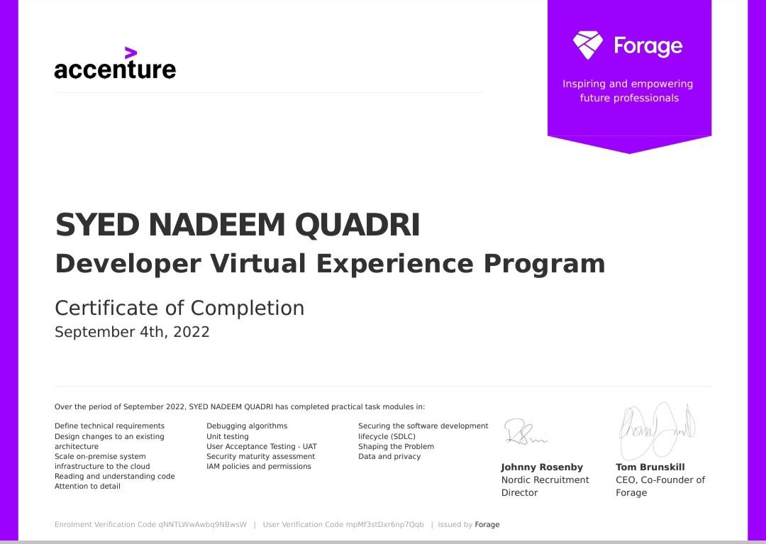 SYED NADEEM QUADRI on LinkedIn: #certificateofcompletion SYED NADEEM QUADRI on LinkedIn: #certificateofcompletion