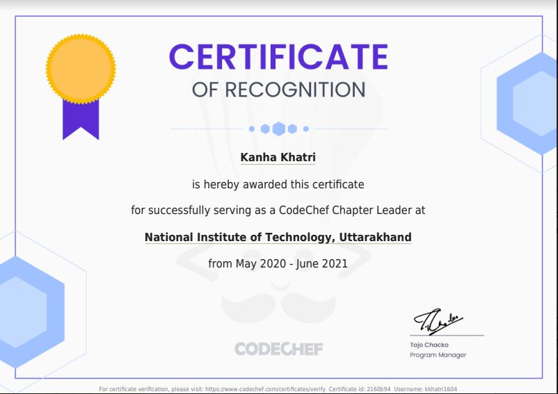 Kanha Khatri on LinkedIn: #codechef #competitiveprogramming Kanha Khatri on LinkedIn: #codechef #competitiveprogramming