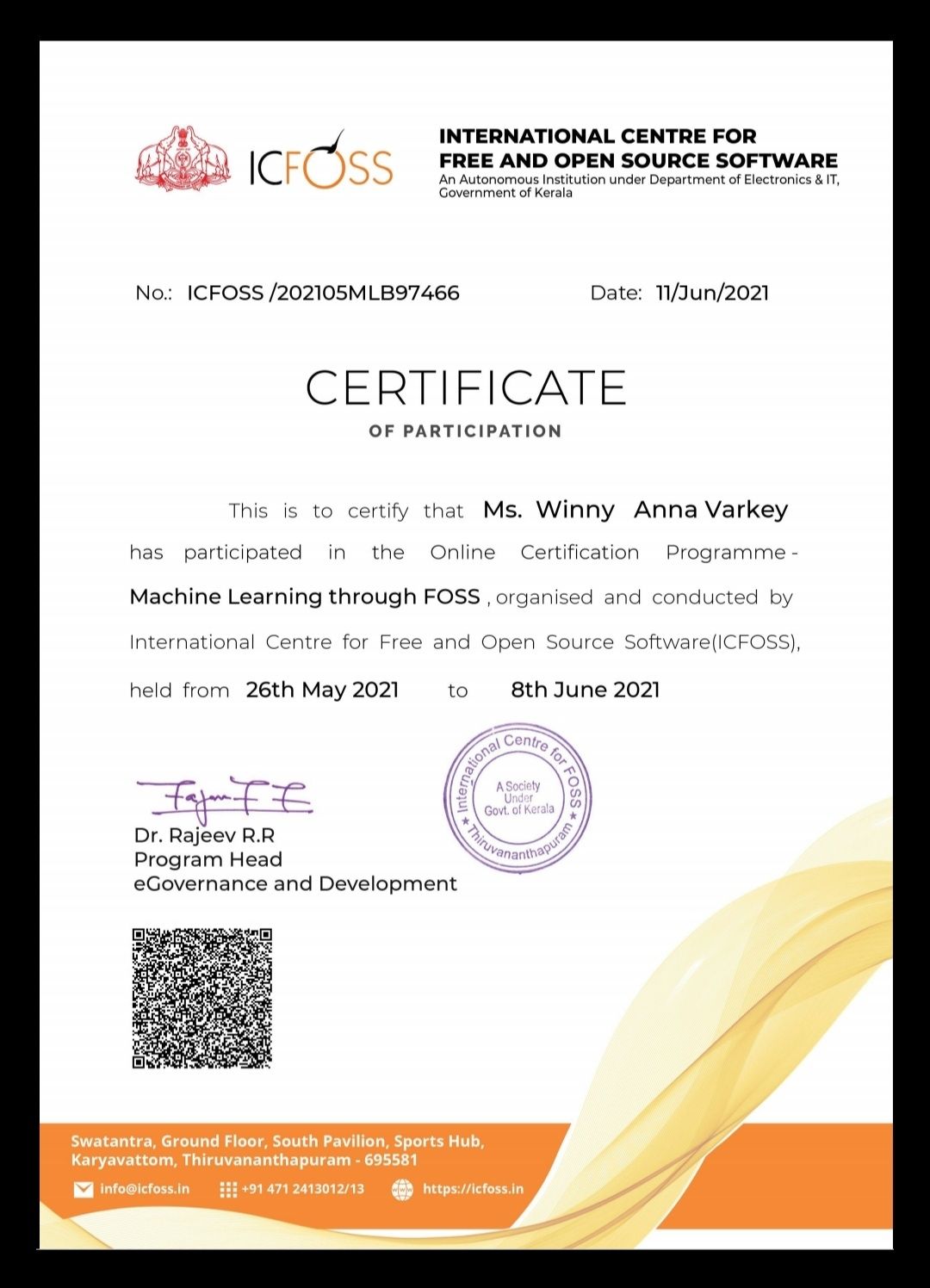 Winny Anna Varkey on LinkedIn: #machinelearning #opensource #icfoss # ... Winny Anna Varkey on LinkedIn: #machinelearning #opensource #icfoss # ...