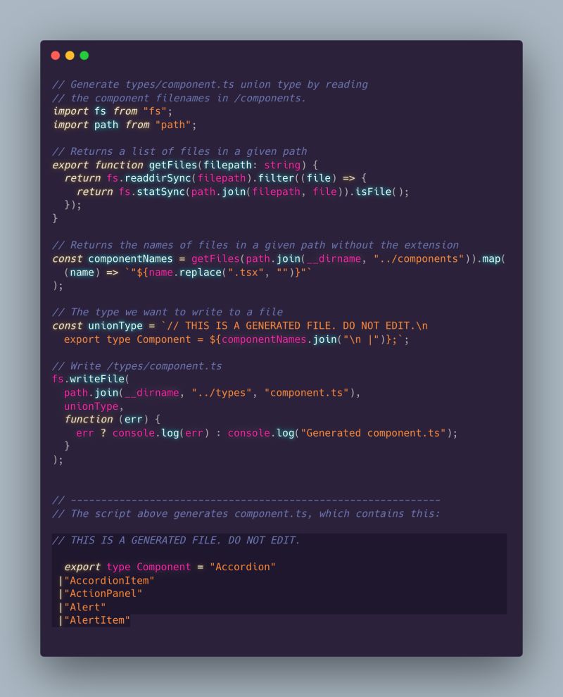 Cory House on LinkedIn: TypeScript tip: Consider generating types ... Cory House on LinkedIn: TypeScript tip: Consider generating types ...
