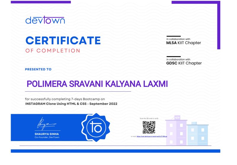 Polimera Sravani Kalyana laxmi on LinkedIn: #devtown #html #css Polimera Sravani Kalyana laxmi on LinkedIn: #devtown #html #css