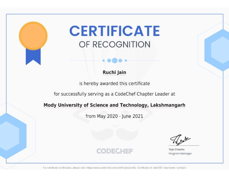 Ruchi Jain on LinkedIn: #codechef #codechefmust Ruchi Jain on LinkedIn: #codechef #codechefmust