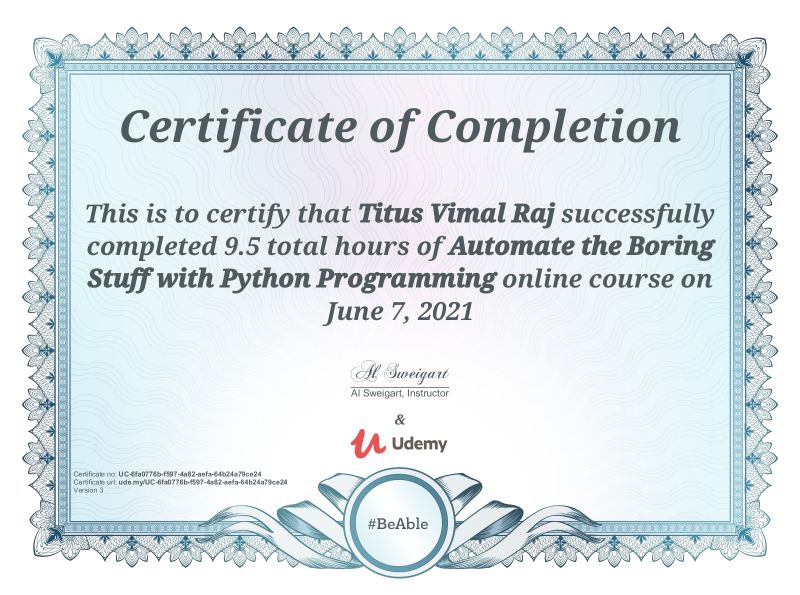 Titus Vimal Raj on LinkedIn: #python #learning #automation # ... Titus Vimal Raj on LinkedIn: #python #learning #automation # ...