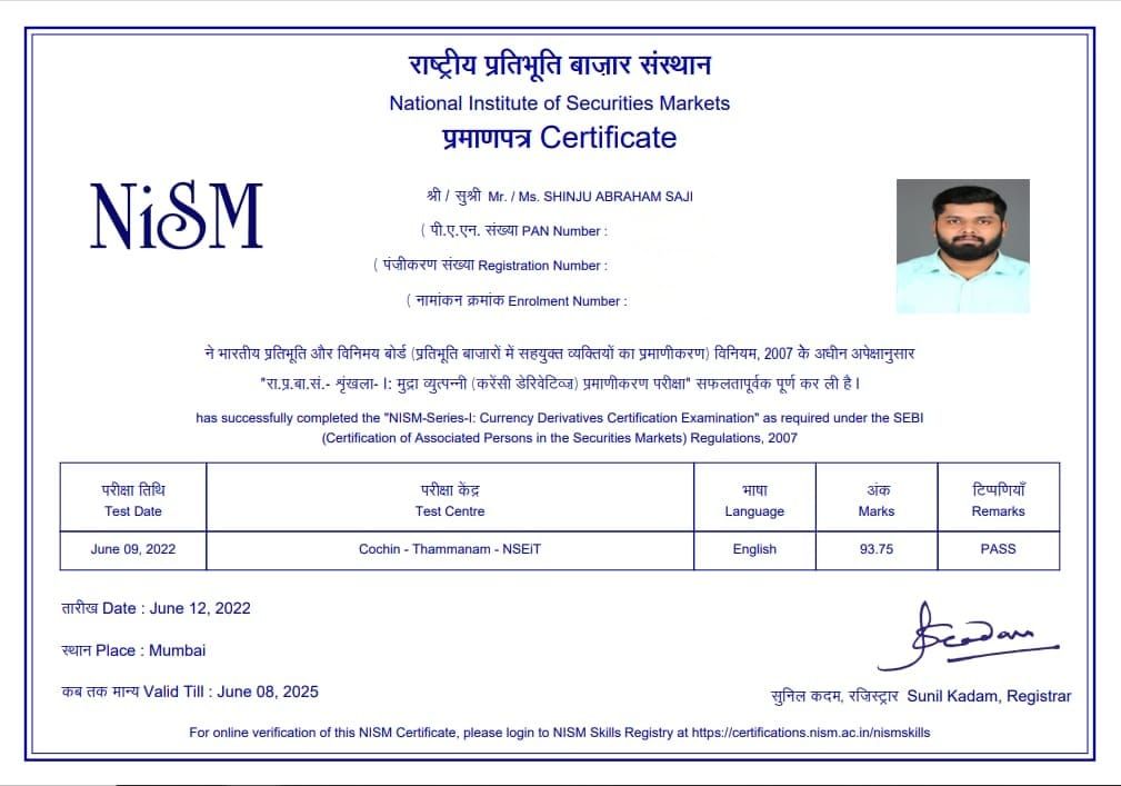 SHINJU ABRAHAM SAJI on LinkedIn: I am delighted to share that I have ... SHINJU ABRAHAM SAJI on LinkedIn: I am delighted to share that I have ...
