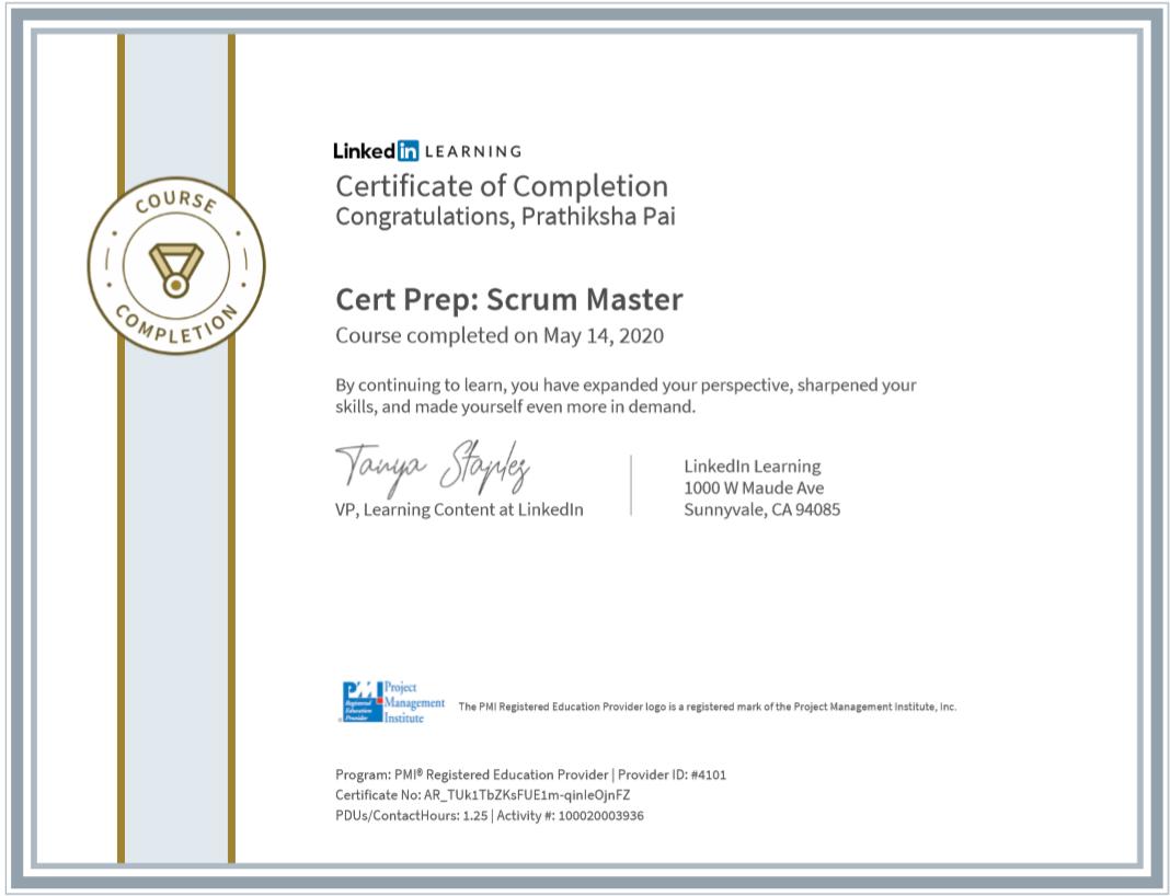 Prathiksha Pai on LinkedIn: #scrummaster #scrum #pmbok #pmp Prathiksha Pai on LinkedIn: #scrummaster #scrum #pmbok #pmp