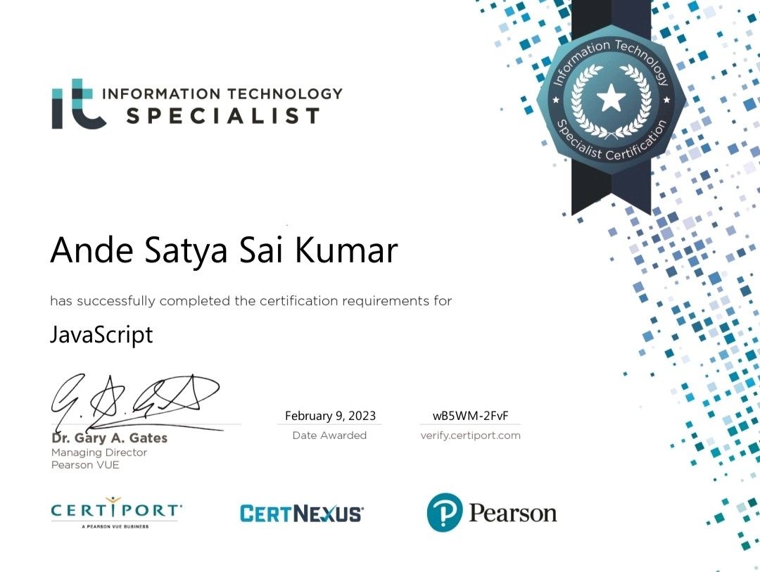 Satya Sai Kumar Ande on LinkedIn: #javascript #informationtechnology # ... Satya Sai Kumar Ande on LinkedIn: #javascript #informationtechnology # ...
