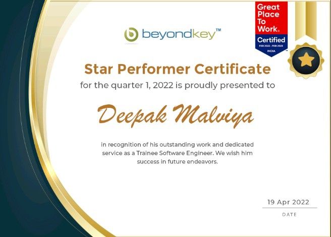Deepak Malviya on LinkedIn: #beyondkey #developer #thankyou Deepak Malviya on LinkedIn: #beyondkey #developer #thankyou
