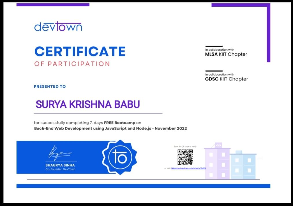 Surya Krishna Babu on LinkedIn: #javascript #nodejs Surya Krishna Babu on LinkedIn: #javascript #nodejs