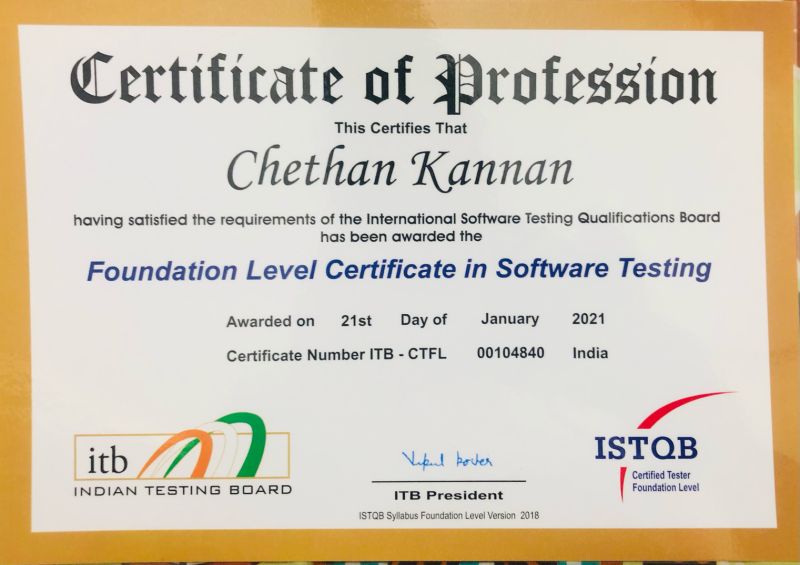 Chethan Kannan on LinkedIn: #istqbcertified #ctfl #istqb #testingtools ... Chethan Kannan on LinkedIn: #istqbcertified #ctfl #istqb #testingtools ...