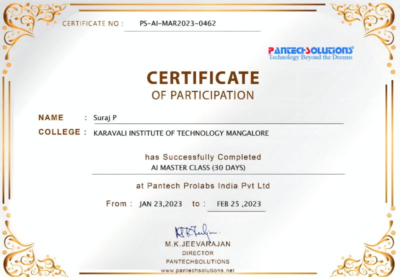 Suraj P on LinkedIn: #pantechsolution #artificialintelligence # ... Suraj P on LinkedIn: #pantechsolution #artificialintelligence # ...