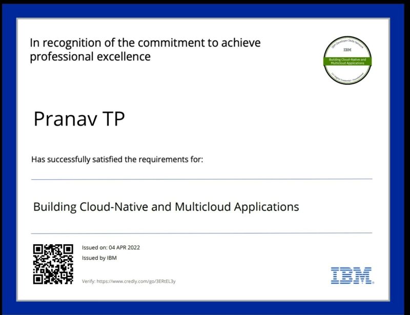 PRANAV T P on LinkedIn: #cloud #cloudnative #multicloud #ibm #ibmcloud ... PRANAV T P on LinkedIn: #cloud #cloudnative #multicloud #ibm #ibmcloud ...