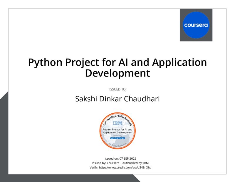 SAKSHI CHAUDHARI on LinkedIn: #python #ai #ibm #ibmcloud #coursera SAKSHI CHAUDHARI on LinkedIn: #python #ai #ibm #ibmcloud #coursera