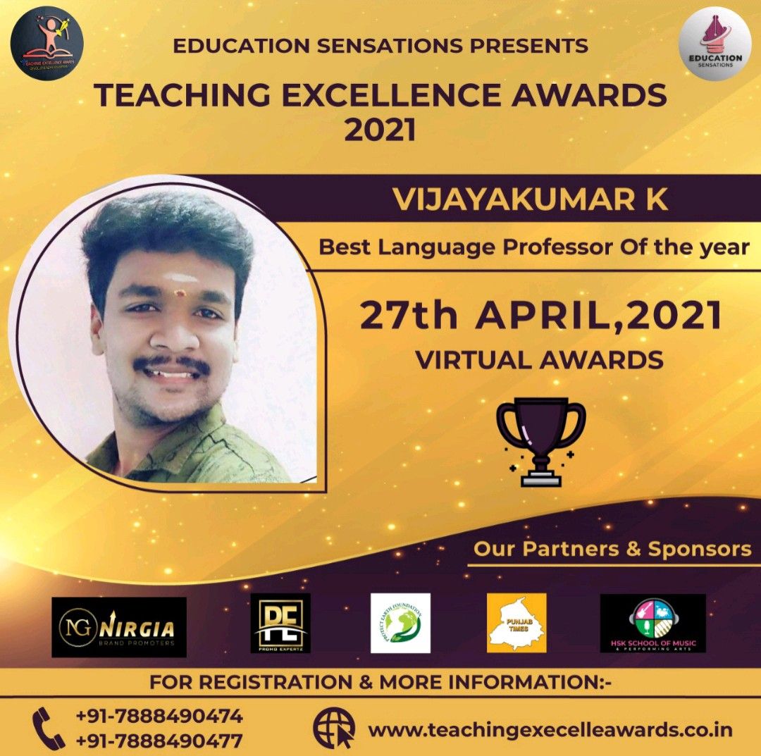 Vijayakumar K on LinkedIn: #education #language Vijayakumar K on LinkedIn: #education #language