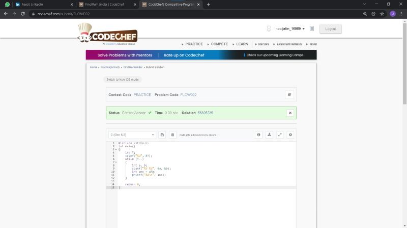 Jatin Kumrawat on LinkedIn: #codechef #competitivecoding #algorithms # ... Jatin Kumrawat on LinkedIn: #codechef #competitivecoding #algorithms # ...