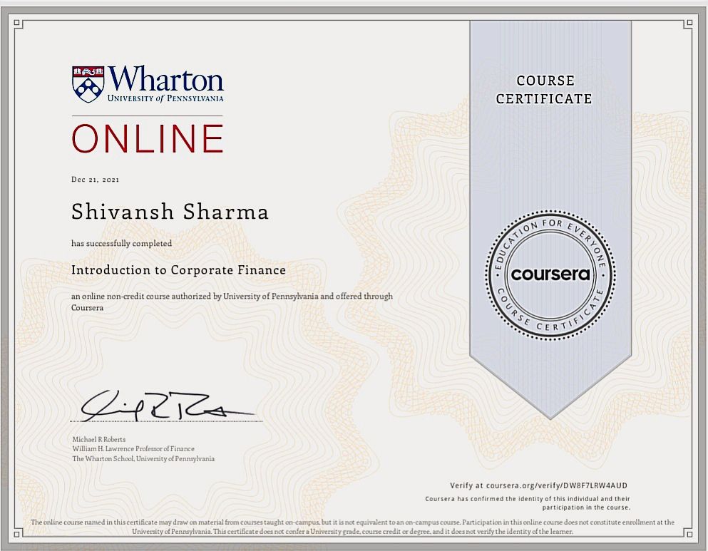 Shivansh Sharma on LinkedIn: #finance Shivansh Sharma on LinkedIn: #finance