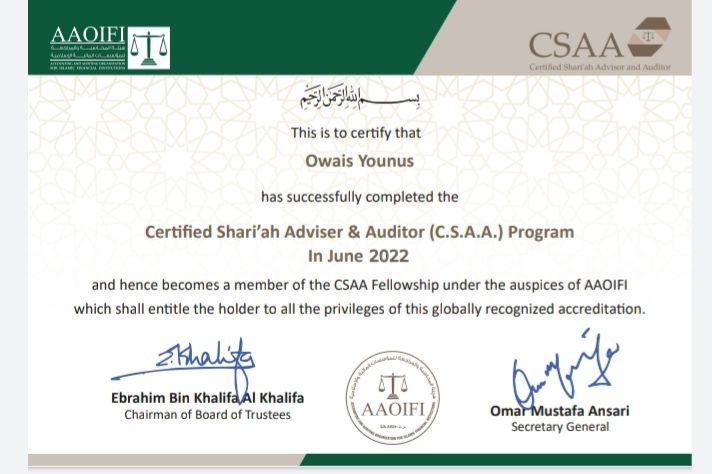 OWAIS YOUNUS MUHAMMAD YOUNUS on LinkedIn: CSAA-AAOIFI passed الحمد للہ ... OWAIS YOUNUS MUHAMMAD YOUNUS on LinkedIn: CSAA-AAOIFI passed الحمد للہ ...
