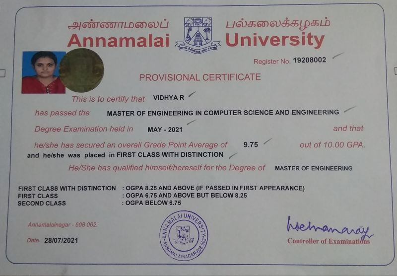 Vidhya R posted on LinkedIn Vidhya R posted on LinkedIn