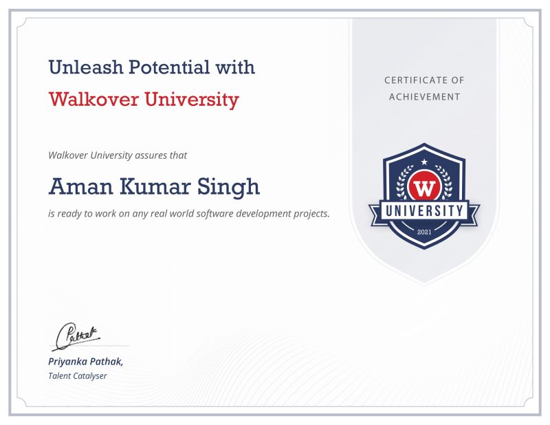 Aman Kumar Singh on LinkedIn: #connections #training #walkover # ... Aman Kumar Singh on LinkedIn: #connections #training #walkover # ...