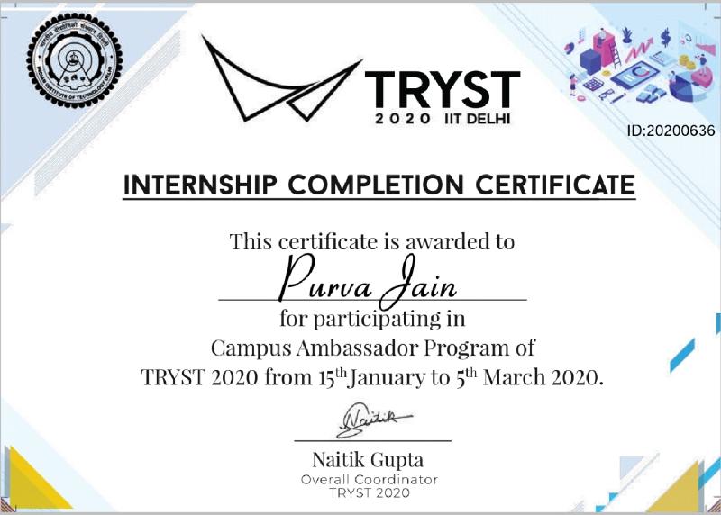 Purva Jain on LinkedIn: #campusambassador #internship #completion #iit ... Purva Jain on LinkedIn: #campusambassador #internship #completion #iit ...