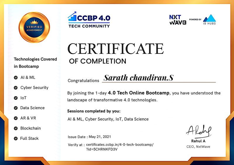 Sarath Chandiran S on LinkedIn: #cybersecurity #datascience #ml # ... Sarath Chandiran S on LinkedIn: #cybersecurity #datascience #ml # ...