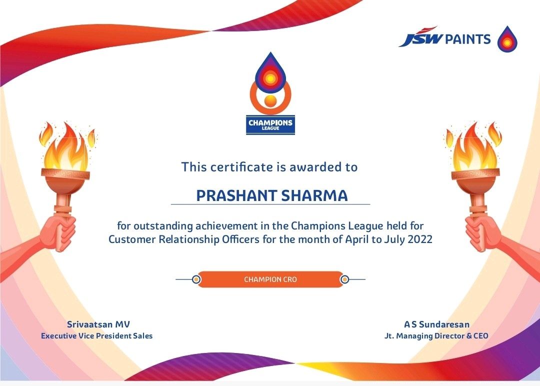 Prashant Sharma LinkedIn‘de: #jswpaints #success #career #jswpaint # ... Prashant Sharma LinkedIn‘de: #jswpaints #success #career #jswpaint # ...