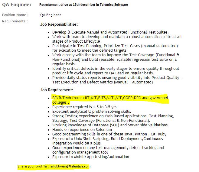 Rahul Tiwari on LinkedIn: Hurry Up Guys.. Recruitment drive for QA ... Rahul Tiwari on LinkedIn: Hurry Up Guys.. Recruitment drive for QA ...