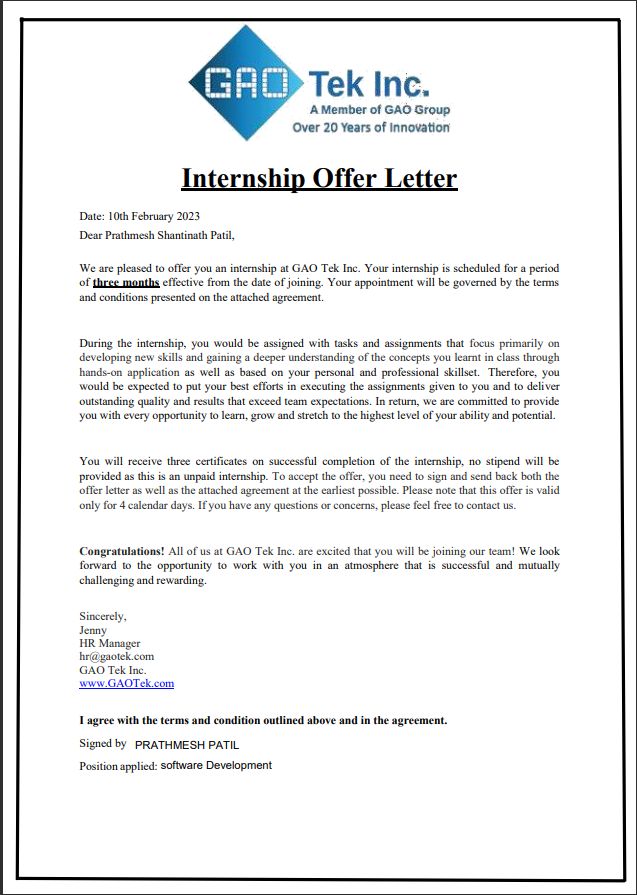 Prathmesh Patil on LinkedIn: #softwaredeveloper #intern #share #gao # ... Prathmesh Patil on LinkedIn: #softwaredeveloper #intern #share #gao # ...