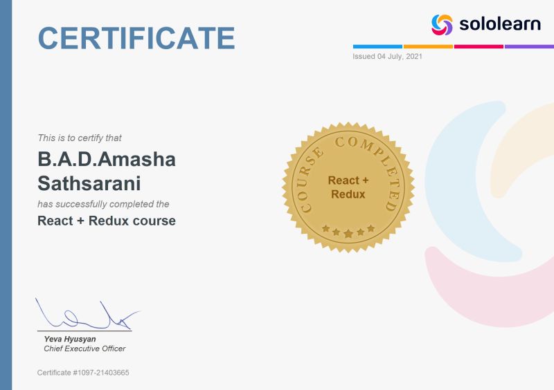 Amasha Sathsarani on LinkedIn: #react #redux #sololearn Amasha Sathsarani on LinkedIn: #react #redux #sololearn