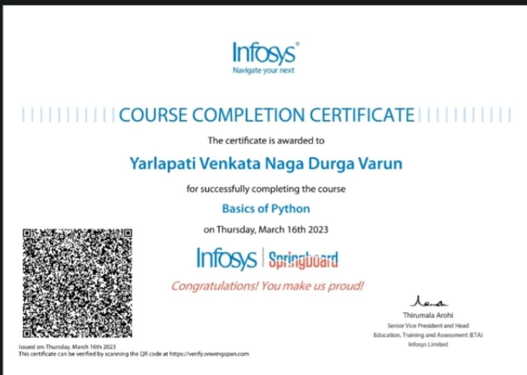 Venkata naga Durga Varun Yarlapati on LinkedIn: #pythonprogramming # ... Venkata naga Durga Varun Yarlapati on LinkedIn: #pythonprogramming # ...