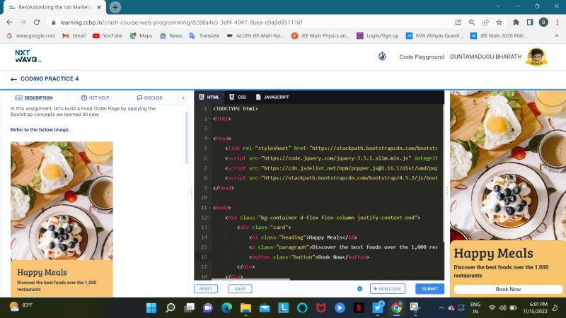 BHARATH GUNTAMADUGU on LinkedIn: #ccbp #nxtwave #html #css #bootstrap # ... BHARATH GUNTAMADUGU on LinkedIn: #ccbp #nxtwave #html #css #bootstrap # ...