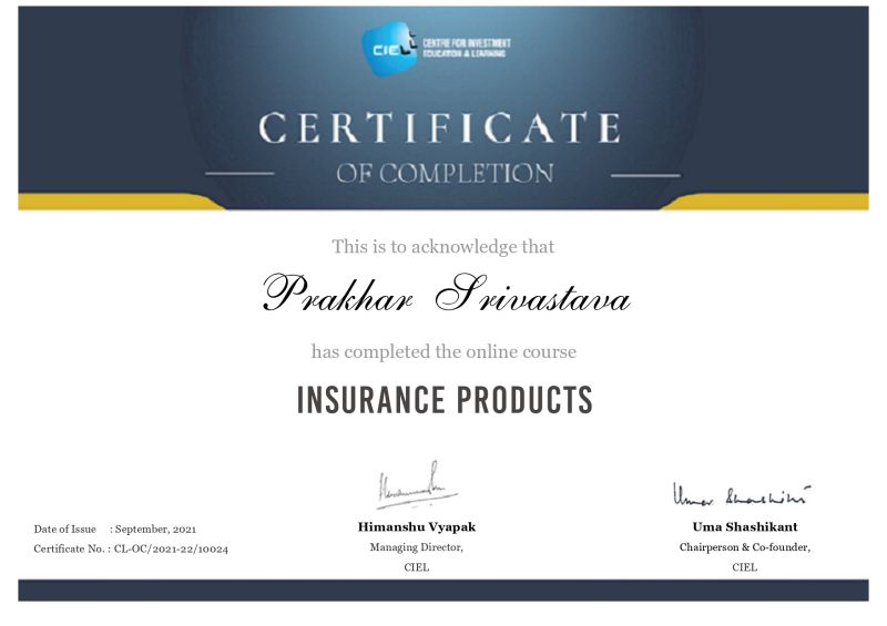 Prakhar Srivastava on LinkedIn: Certificate Completion of BFSI ... Prakhar Srivastava on LinkedIn: Certificate Completion of BFSI ...