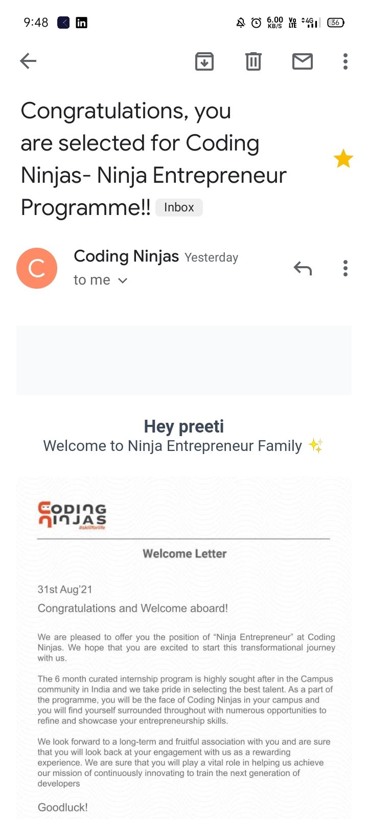 preeti parmar on LinkedIn: #codingninjas #entrepreneur preeti parmar on LinkedIn: #codingninjas #entrepreneur