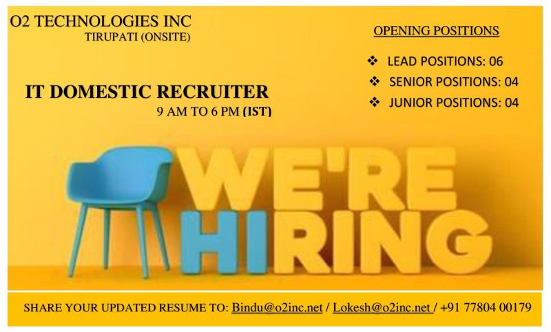 Bunny Lokesh on LinkedIn: #connections #itdomesticrecruiters #tirupati ... Bunny Lokesh on LinkedIn: #connections #itdomesticrecruiters #tirupati ...