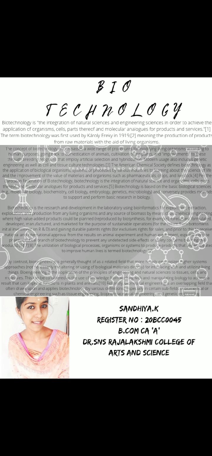 sandhiya K. on LinkedIn: BIO TECHNOLOGY sandhiya K. on LinkedIn: BIO TECHNOLOGY