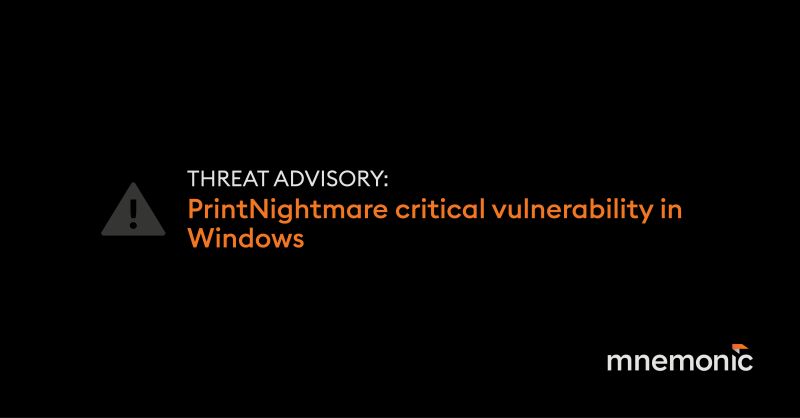 Marit Sylstad on LinkedIn: Threat Advisory: PrintNightmare critical ... Marit Sylstad on LinkedIn: Threat Advisory: PrintNightmare critical ...