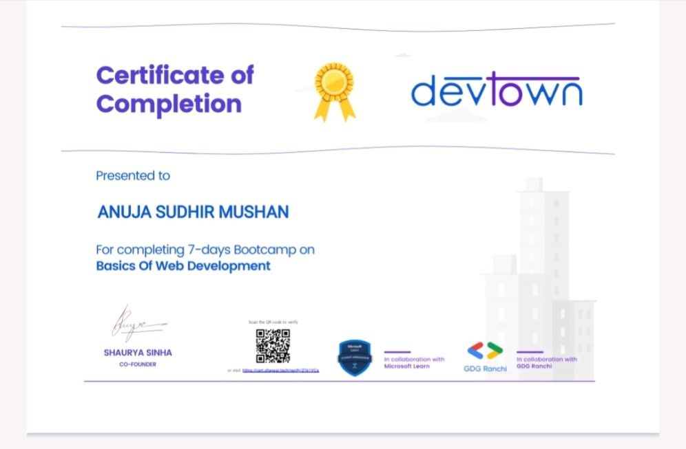 Anuja Mushan on LinkedIn: #webdevelopment #devtown Anuja Mushan on LinkedIn: #webdevelopment #devtown