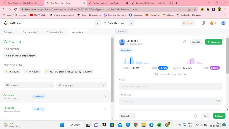 Sriram R S on LinkedIn: One more problem on LeetCode. Sriram R S on LinkedIn: One more problem on LeetCode.